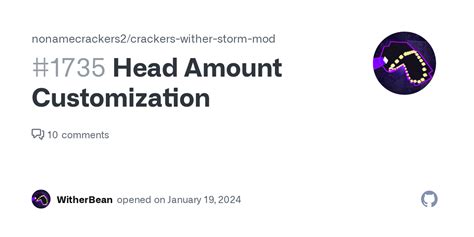 Head Amount Customization · Issue 1735 · Nonamecrackers2crackers