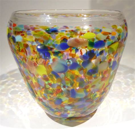 Hand Blown Glass Art Bowl Glass Decor Table Centerpiece End Etsy