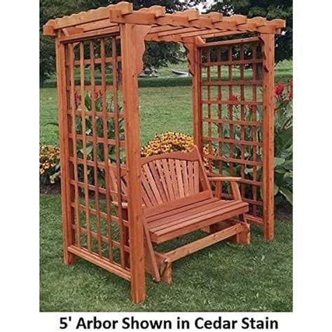 A And L Furniture Amish Handcrafted Cedar Wood Lexington Arbor W Deck