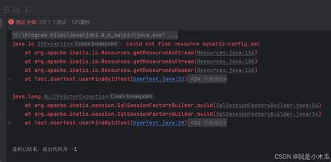 IDEA调试mybatis出现错误问题及其解决方式 java io IOException Could not find resource