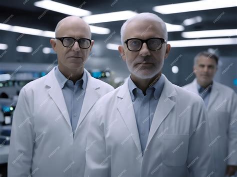Premium Ai Image A Team Of Researchers In A Futuristic Research Center