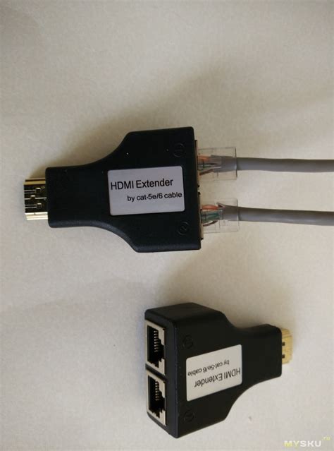 Удлинитель HDMI по витой паре RJ45 Cat 5e / 6