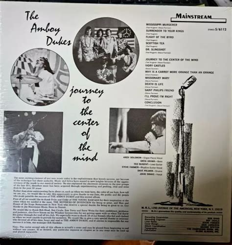THE AMBOY DUKES JOURNEY TO THE CENTER OF THE MIND LP TED NUGENT NEUF