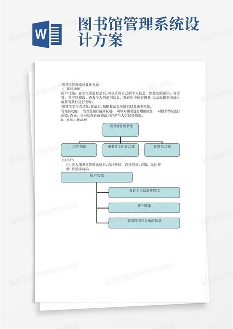 图书馆管理系统设计方案Word模板下载 编号lemyadrk 熊猫办公