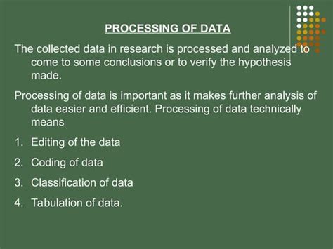 data processing and presentation ppt