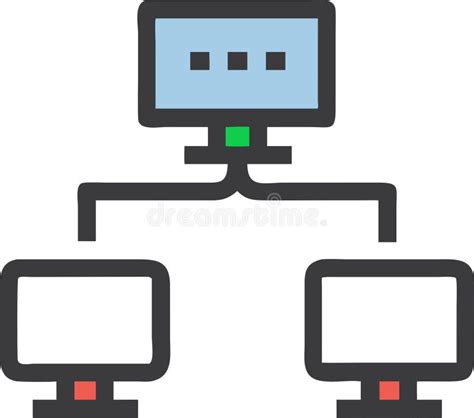 Computer Network Connection Icon Internet Data Sharing And Networking Vector Stock Illustration