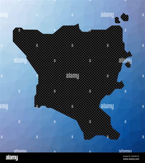 Green Island Taiwan Geometric Map Stencil Shape Of Green Island Taiwan In Low Poly Style