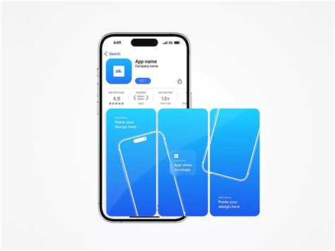 App Store Mockup On Iphone Screen Two Psds The Free Mockup