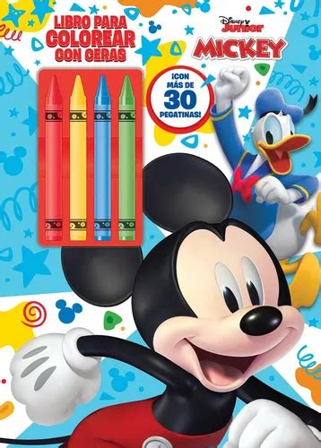 Libro Mickey Libro Para Colorear Con Ceras Disney