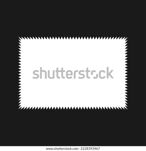 Zigzag Edge Rectangle Shape Border Frame Stock Vector Royalty Free Shutterstock