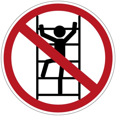 Panneau Interdiction de Grimper ISO 7010 OZC Signalétique