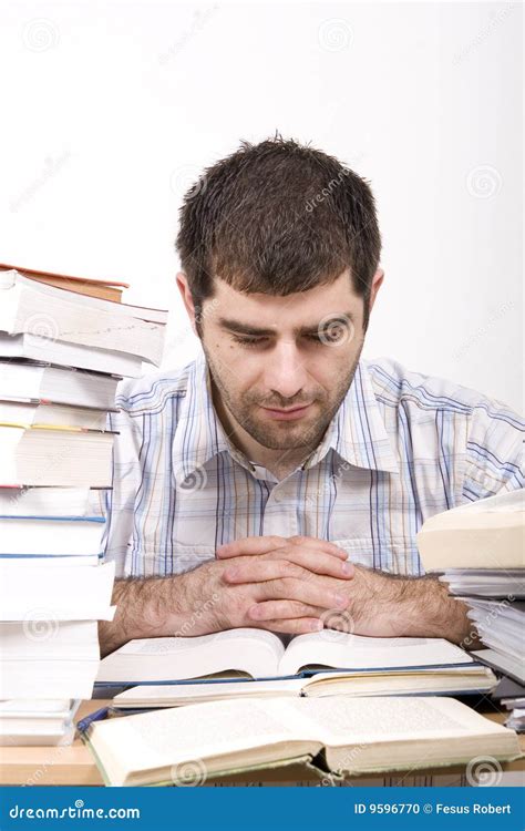 Studying Man Stock Photo Image Of Reading People Paper