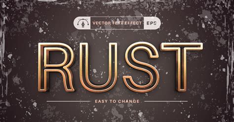 Rust Editable Text Effect Font Style TemplateMonster