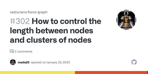 How To Control The Length Between Nodes And Clusters Of Nodes Issue