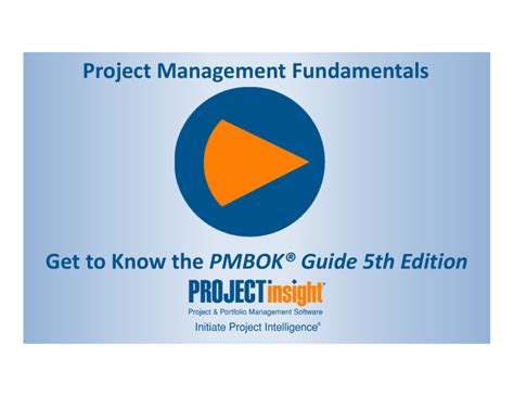 Get To Know The PMBOK Guide 5th Edition