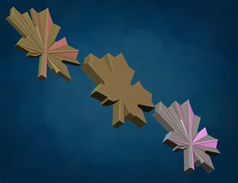 Maple Leaf Low Poly D Model By Skazok