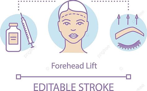 Forehead Lift Concept Icon Art Reshape Notion Vector Art Reshape