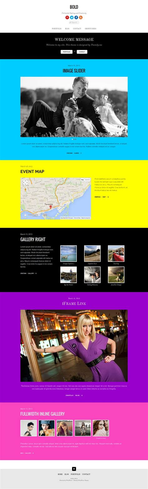 Bold Minimal And Responsive Wordpress Blog Portfolio Theme