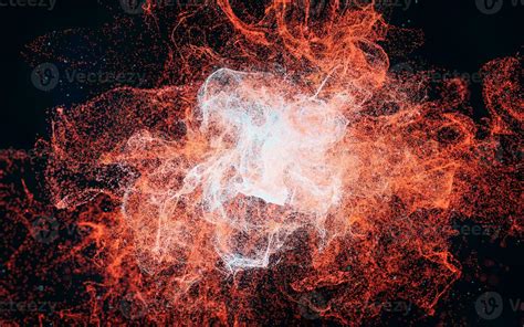 Abstract Wave Particles Diffuse Powder 3d Rendering 27771383 Stock
