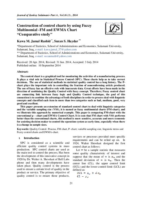 Pdf Construction Of Control Charts By Using Fuzzy Multinomial Fm And