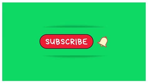 Green Screen Subscribe Button Greenscreen Hd Video Screen