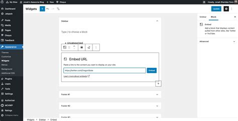 Add A Twitter Feed Wordpress Web Technology Training Oregon State