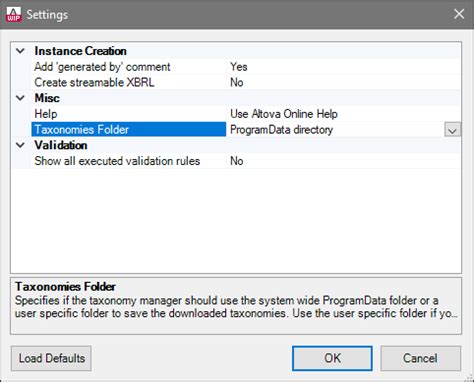 Altova Work In Process Xbrl Add In For Excel Version