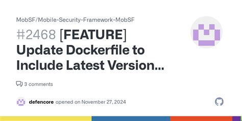 Feature Update Dockerfile To Include Latest Versions Of Apktool And Jadx · Issue 2468 · Mobsf