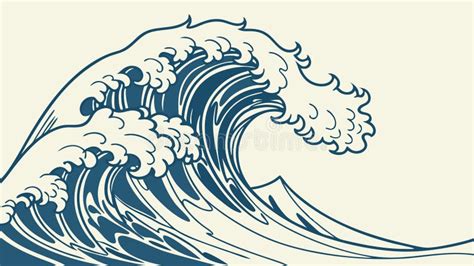 Majestic Ocean Wave Dynamic Sea Power Nature Vector Vector Design Generative Ai Stock Vector