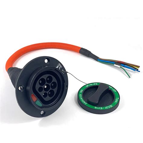 Iec 62196 Type 2 Male Socket 16a32a Singlethree Phase Ev Charger