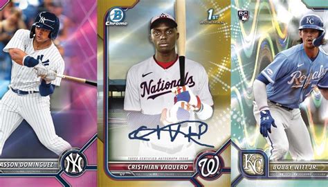 2022 Bowman Chrome Mega Box Baseball Checklist Team Sets