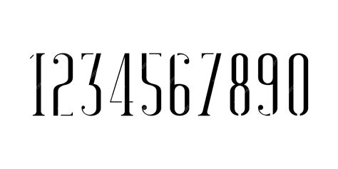 Premium Vector Number Font Font Of Numbers In Classical Style With