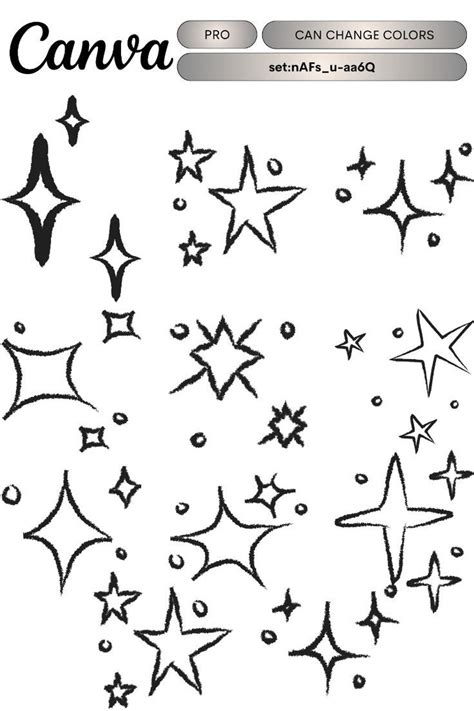 Canva Elements Canva Elements Keyword Chalk Doodle Star