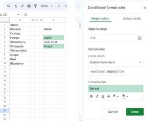 How To Use Named Ranges In Conditional Formatting In Google Sheets
