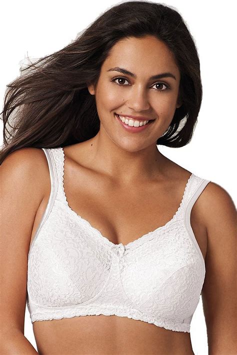 Playtex Womens Plus Size Comfort Lace Wire Free Bra