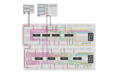 Circuit Design Contador Módulo 60 Tinkercad
