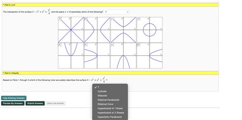 solved our goal is to classify the surface 4−x2 y2 4z2