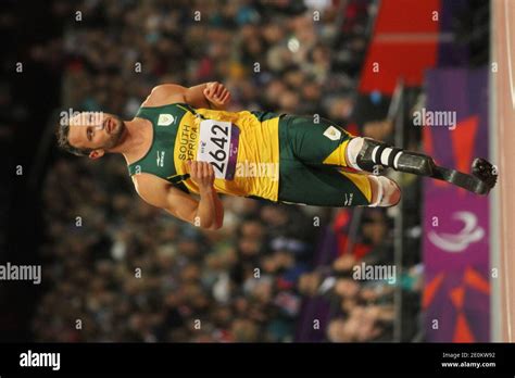 South Africas Oscar Pistorius Competes In The Semi Final Of The Mens