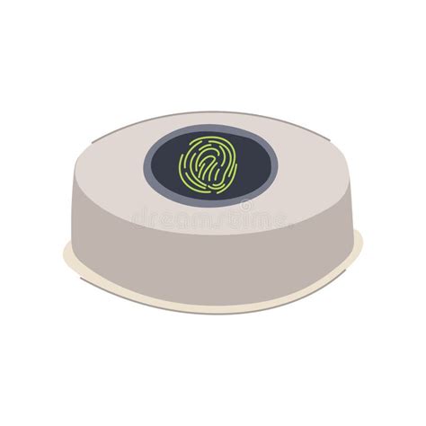 Hand Biometric Security Device Cartoon Vector Illustration Stock Vector Illustration Of Vein