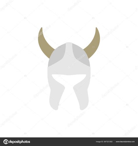 Viking Helmet Flat Illustration Clean Icon Design Element Isolated ...