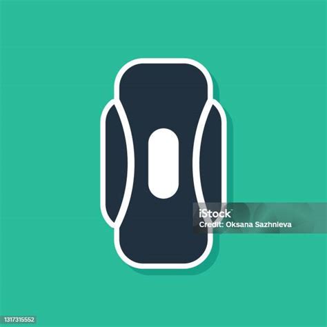 녹색 배경에 고립 된 푸른 생리및 생리대 아이콘 여성 위생 제품 벡터 일러스트레이션 0명에 대한 스톡 벡터 아트 및 기타 이미지