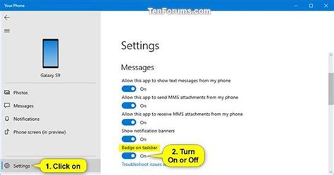 How To Enable Disable Badge On Taskbar For New Messages In