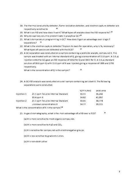 Chromatography Problemset