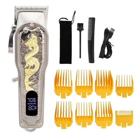 Electric Hair Trimmer Usb Charging Low Noise Led Display Cordless Hair