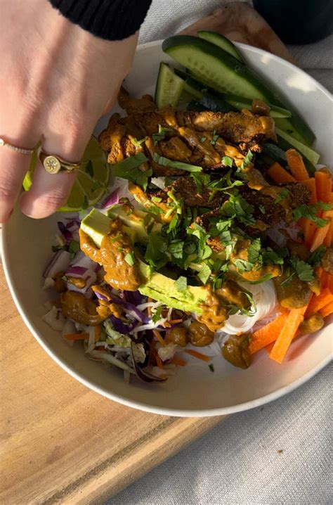 Spring Inspired Satay Chicken Vermicelli Salad — Artisanal Australia