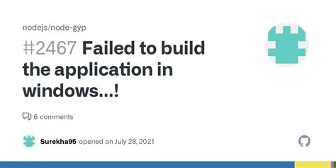 Failed To Build The Application In Windows · Issue 2467 · Nodejsnode Gyp · Github