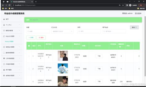 2025毕业设计选题基于springboot的毕业设计成绩管理系统设计与实现 Csdn博客