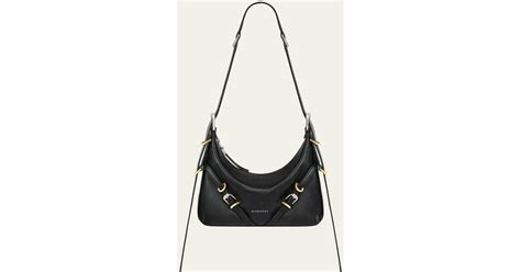 Givenchy Voyou Mini Tumbled Leather Shoulder Bag In Black Lyst
