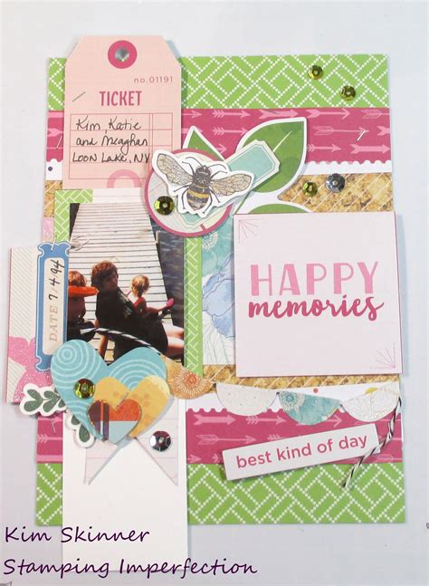 Scrapbook Challenge YOUrself Sketch Challenge For July Stamping Imperfection