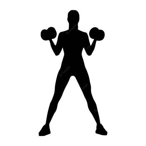 Premium Vector Woman Fitness Silhouette Isolated Black On White